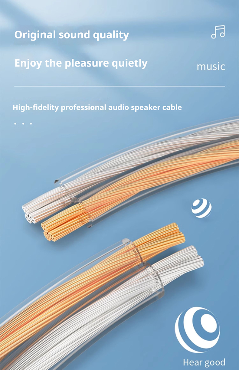 Pure copper audio cable connection wire, speaker cable, amplifier audio ...